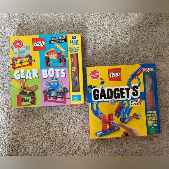 Lego | Toys | Set Of 2 Lego Gear Sets Books Gear Bots And Gadgets Build ...